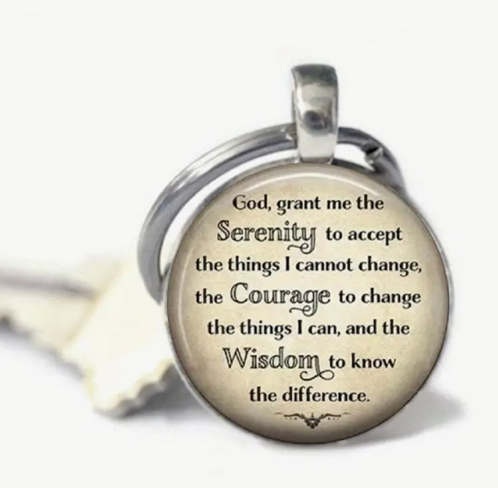 Serenity Prayer Keychain Alcoholics Anonymous, AA, NA, Recovery - Etsy