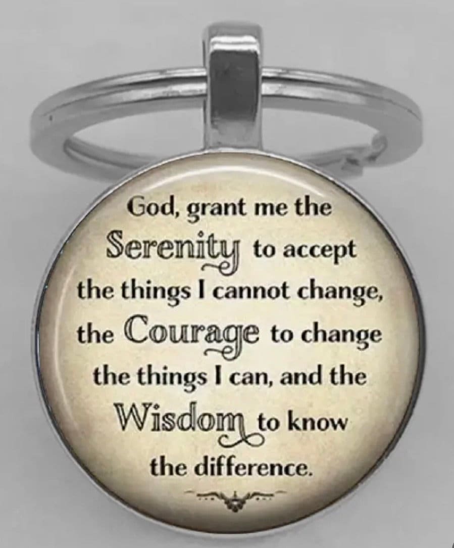 Serenity Prayer Keychain Alcoholics Anonymous, AA, NA, Recovery - Etsy