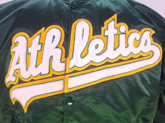 Oakland Athletics - Vintage Satin Starter Jacket- Lar… - Gem