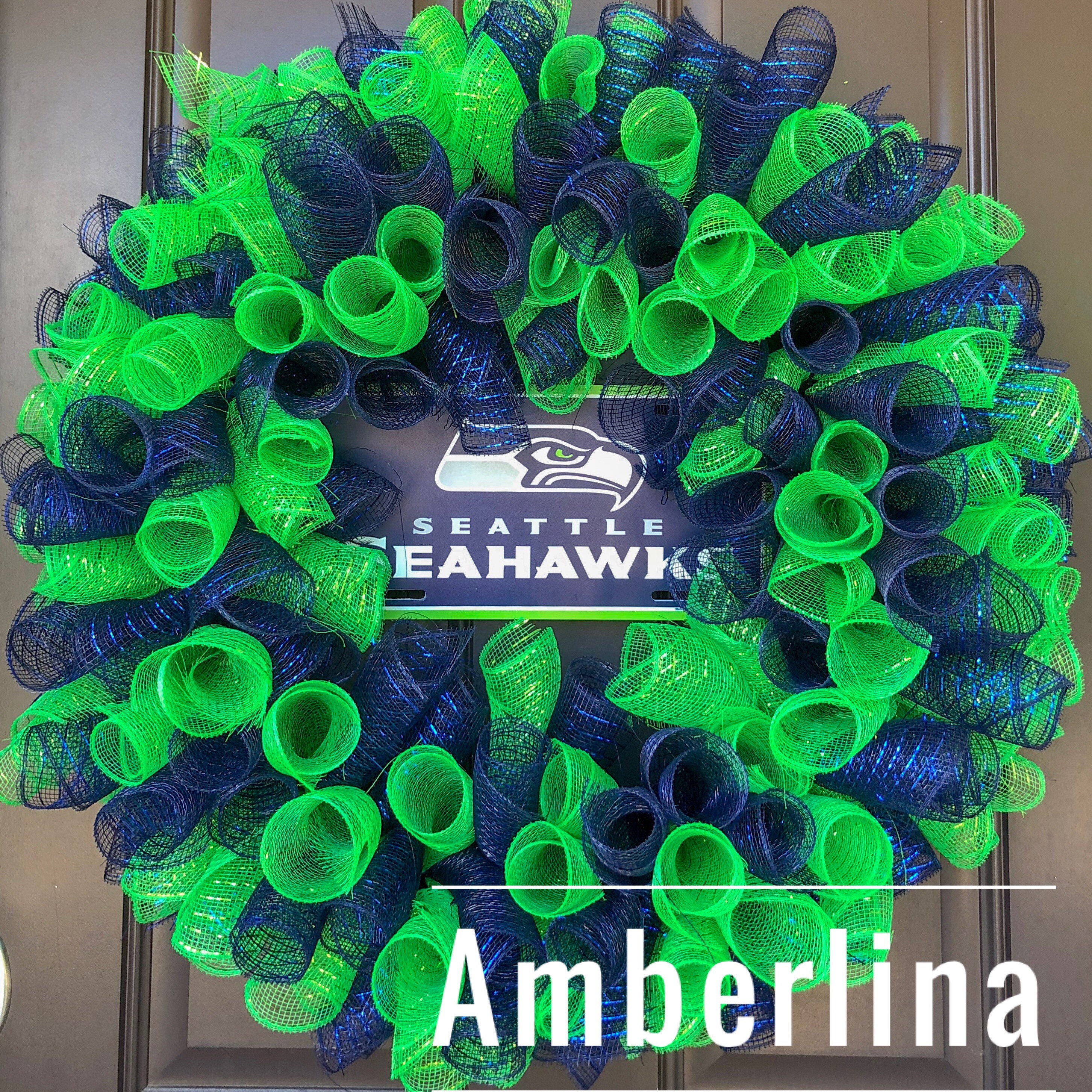 Seahawks Wreath, Seattle Seahawks Wreath, Football Wreath, NFL Wreath ...