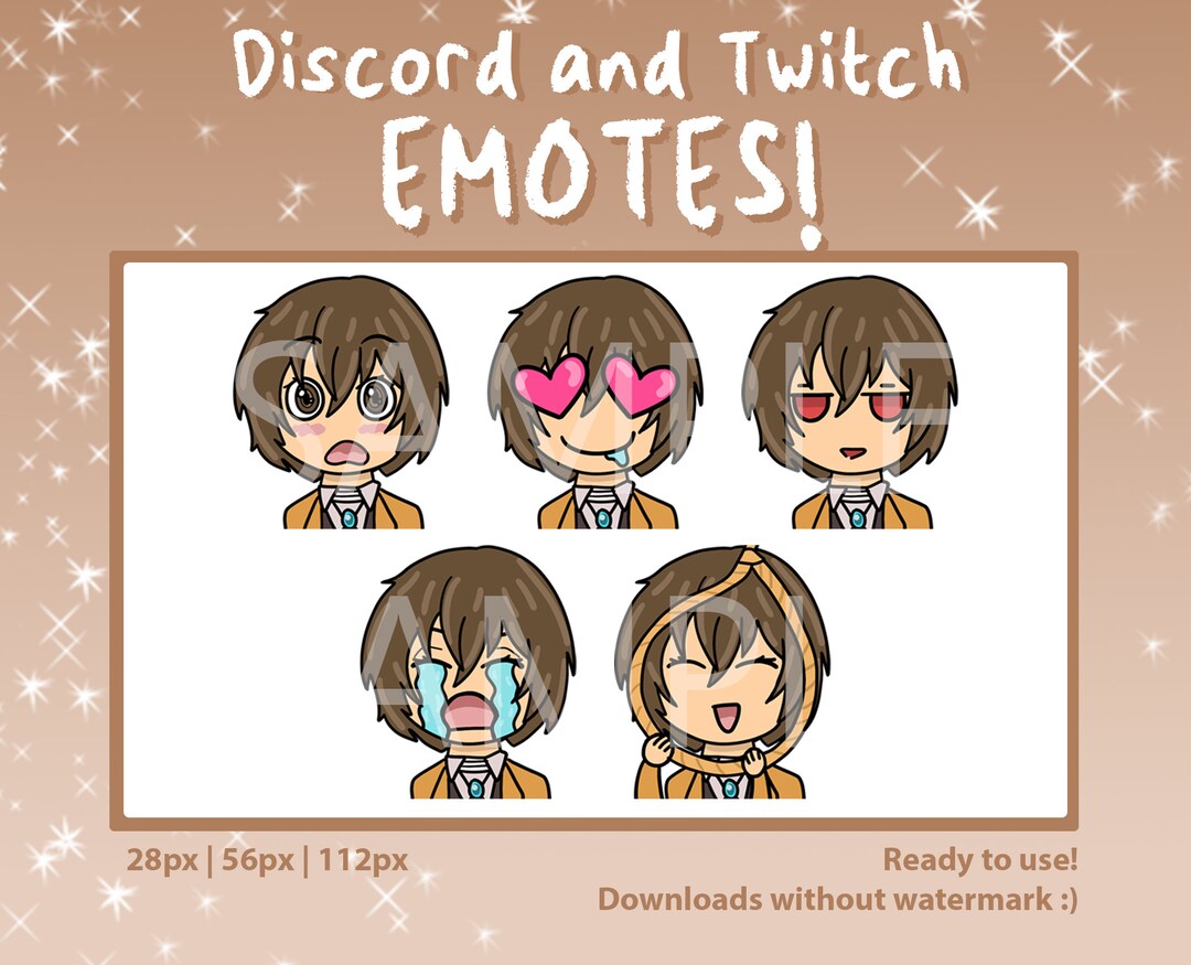 Dazai Emotes - Emojis for Discord, Twitch, Youtube | BSD, Anime ...