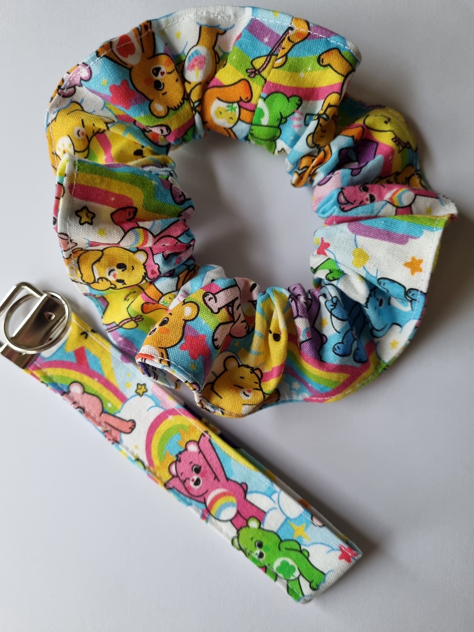 Care Bear Key Fob and Scrunchie Bundle| Handmade | Hair Ties | Cute ...