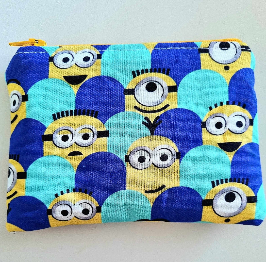 Minions in Blue and Yellow Coin Purse | Handmade | Zipper Pouch | Card ...
