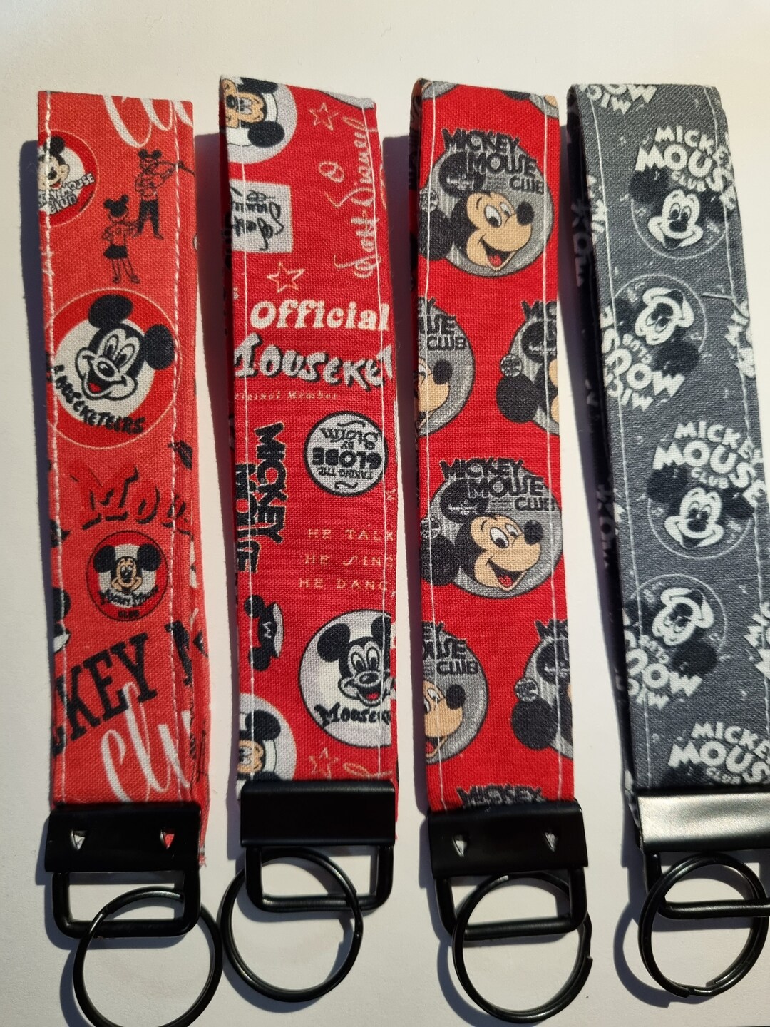 Retro Mickey Mouse Club Key Fobs | Handmade | Wristlet | Key Holder ...