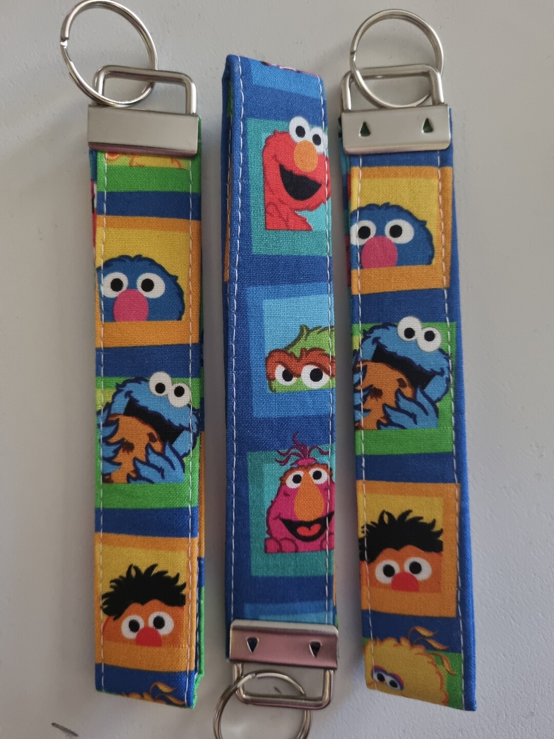 Sesame Street Character Fabric Key Fobs| Handmade | Wristlet | Key ...