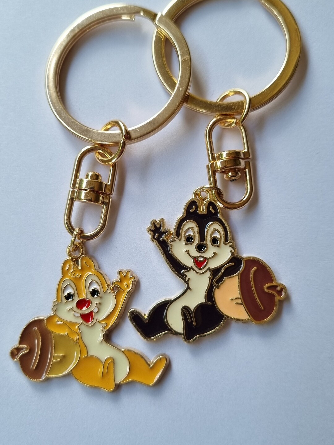 Chip N Dale Keyrings Disney Character Keyrings Bag Charm Keychain ...