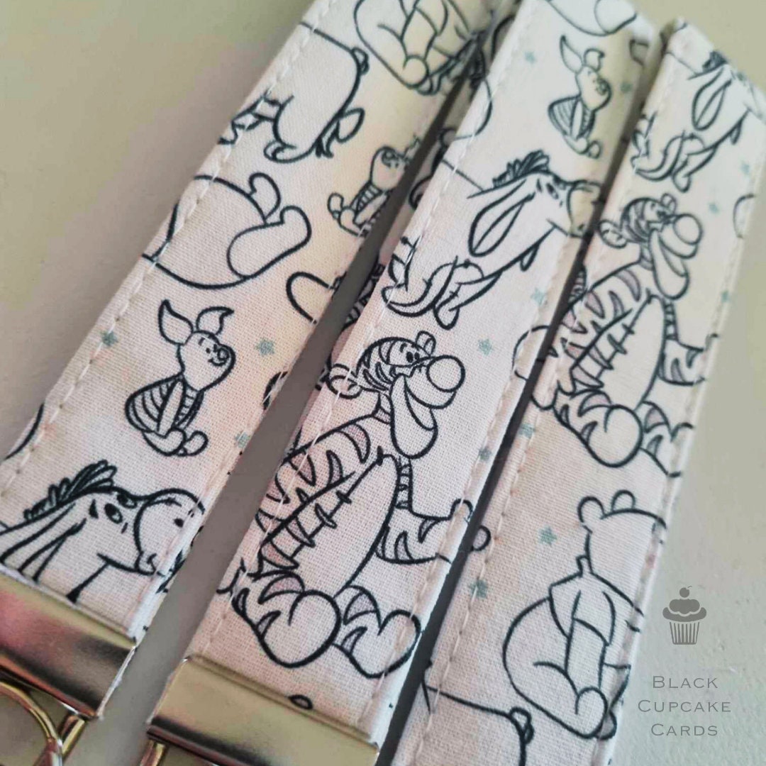 Winnie the Pooh and Friends Fabric Key Fobs| Handmade | Wristlet | Key ...