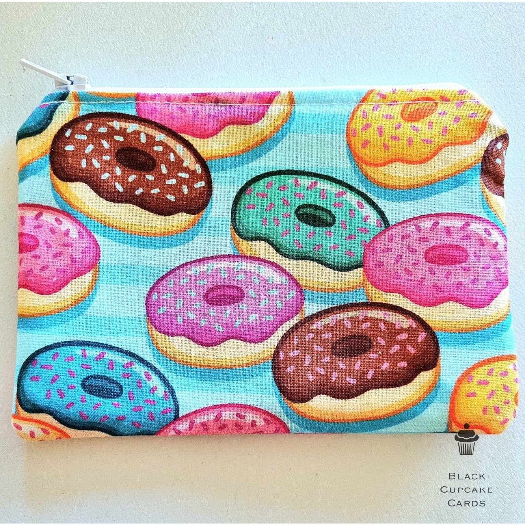 Donut Coin Purse | Handmade | Zipper Pouch | Card Holder | Cute Zipper ...