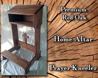 Cushioned Top Prayer Kneeler Kneeling Bench Catholic Home Altar Shrine ...