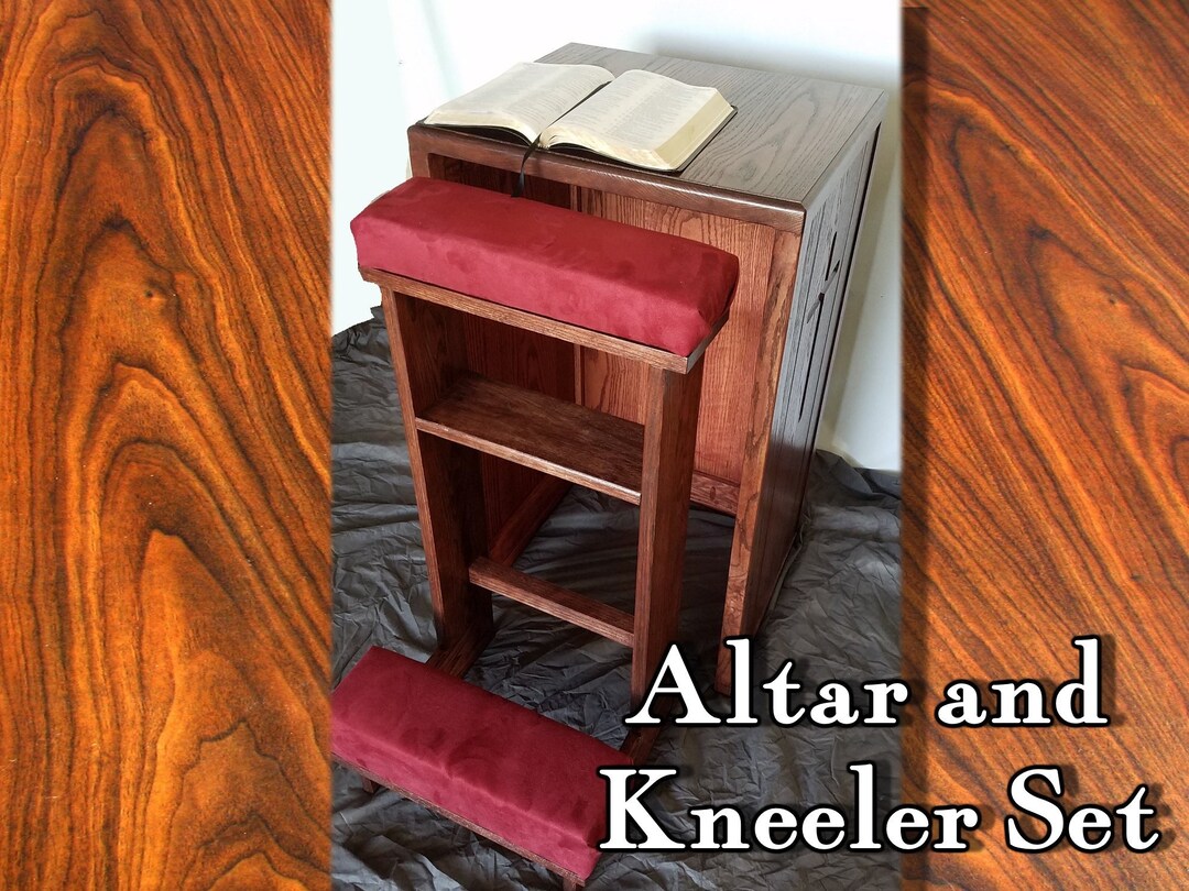 Fixed Leg Prayer Altar Set Kneeler Kneeling Bench Catholic Altar Home ...