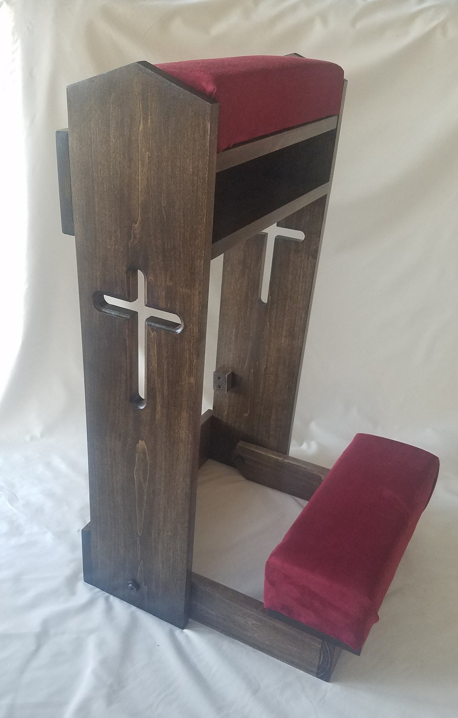 Cushioned Top Prayer Kneeler Kneeling Bench Catholic Home Altar Shrine ...