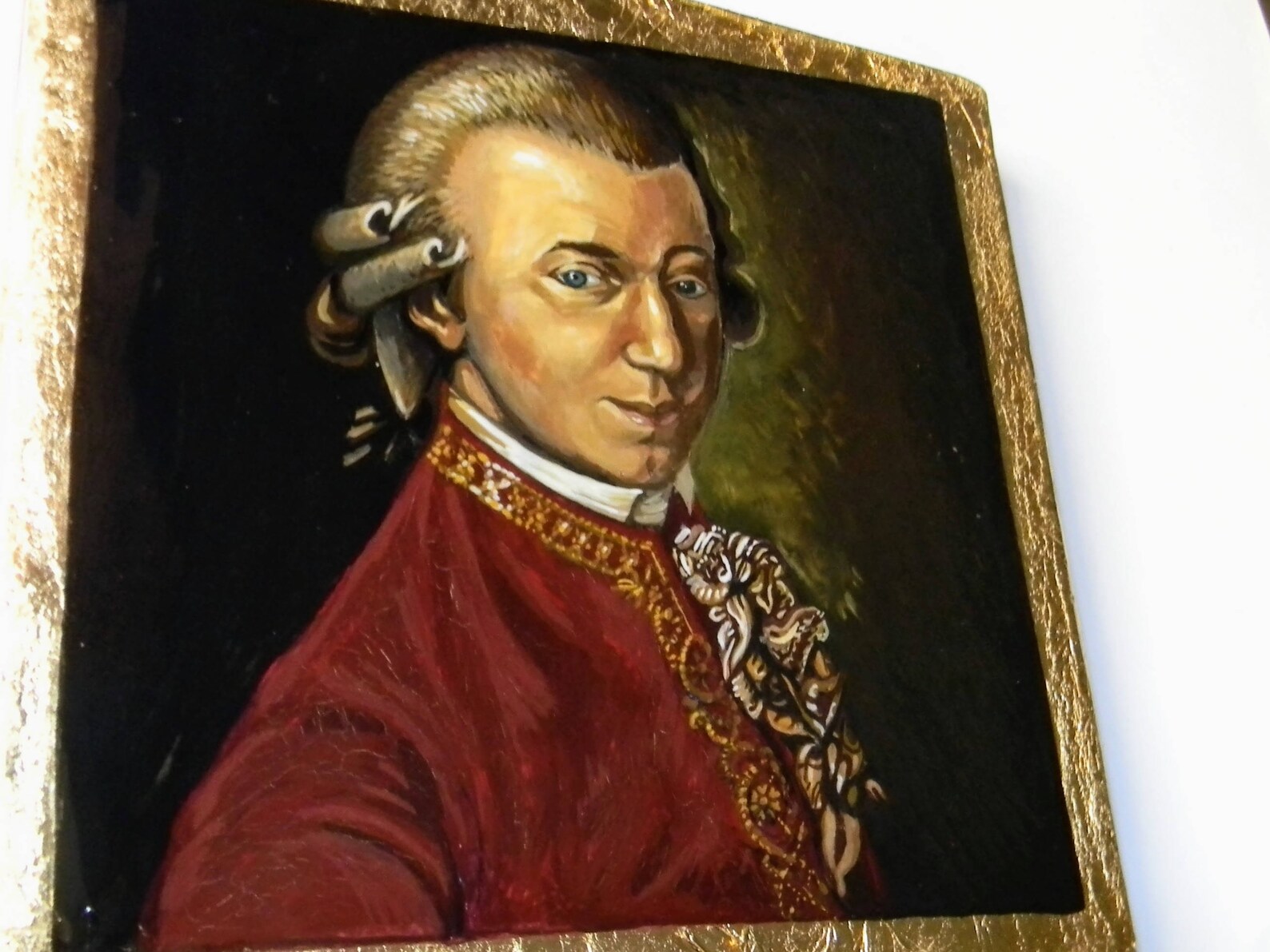 Ritratto di Mozart, copia dipinta a mano - Etsy Italia