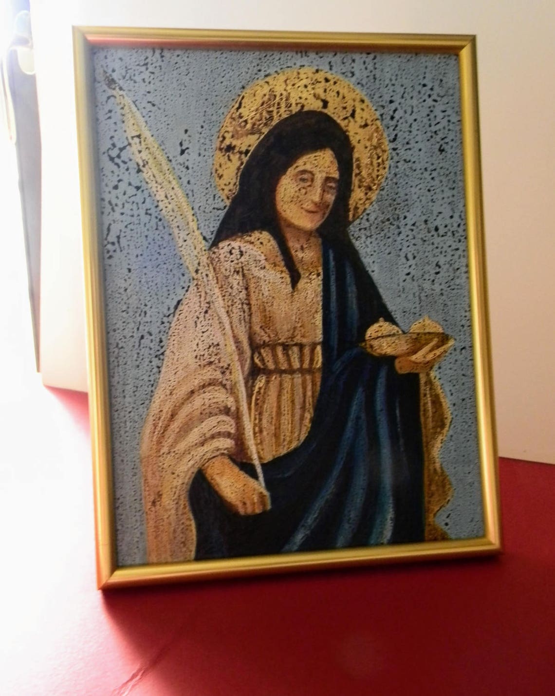Saint Agatha's Icon Hand Painted - Etsy