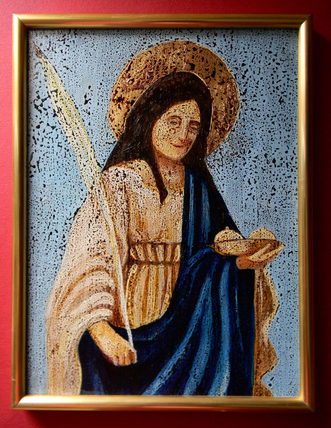 Saint Agatha's Icon Hand Painted - Etsy