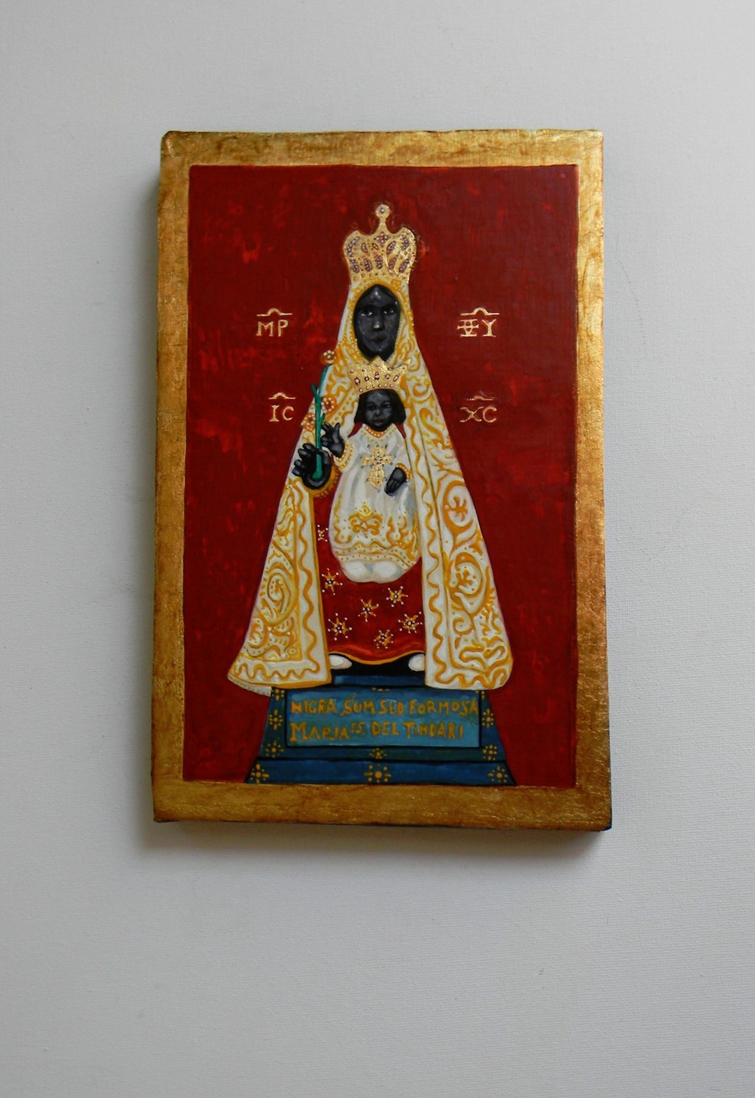 Our Lady of Tindari Hand Painted - Etsy