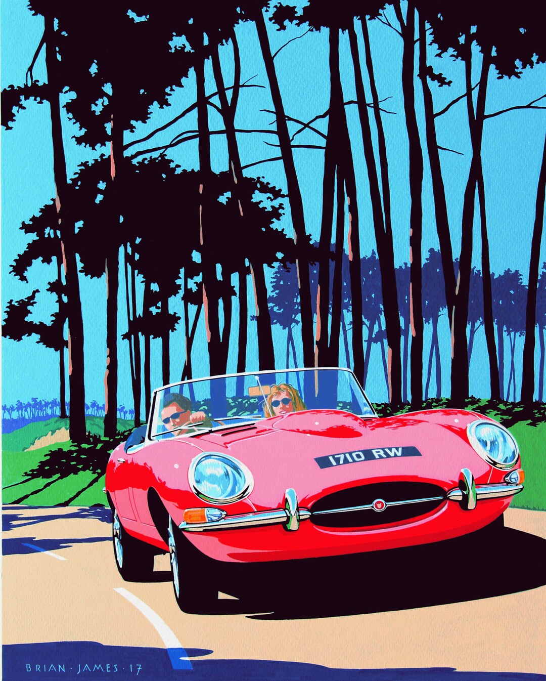 Jaguar E Type 1961 Classic Car Print - Etsy