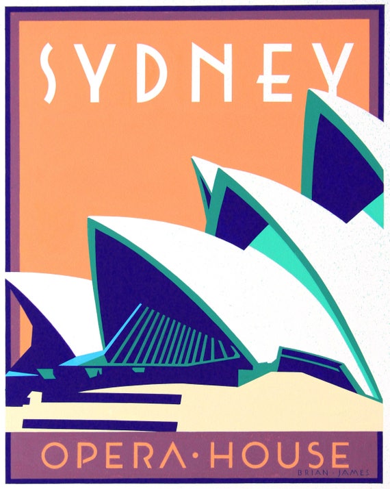 Sydney Opera House. Architecture/travel Poster | Etsy