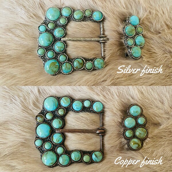 Turquoise Belt Buckle - Etsy