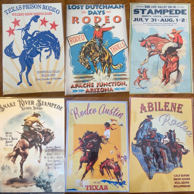 13x19 Vintage Rodeo Posters Preorder will ship in 1-2 | Etsy