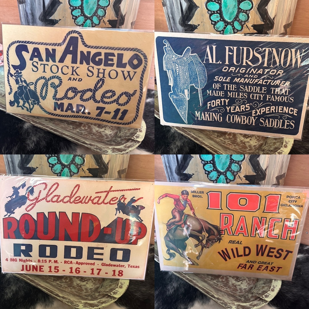 12”x18” Horizontal Vintage Rodeo Posters Preorder** Will Ship in 2-3 ...
