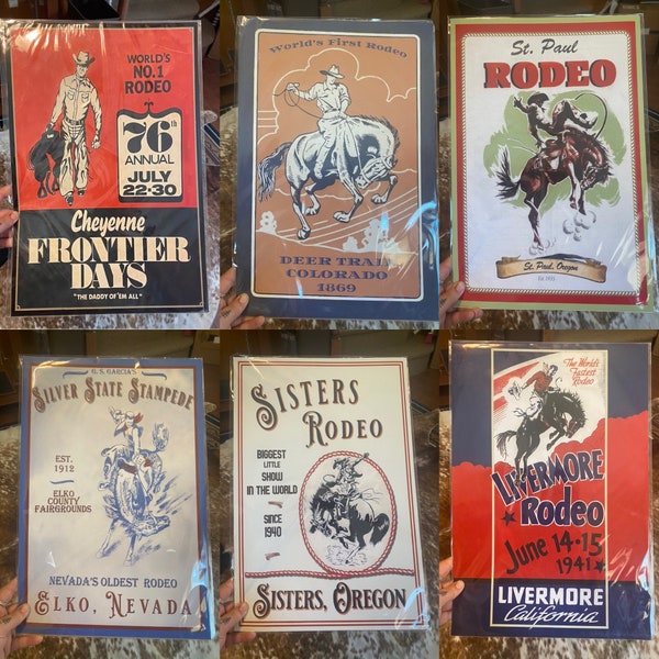 Vintage Rodeo Poster - Etsy