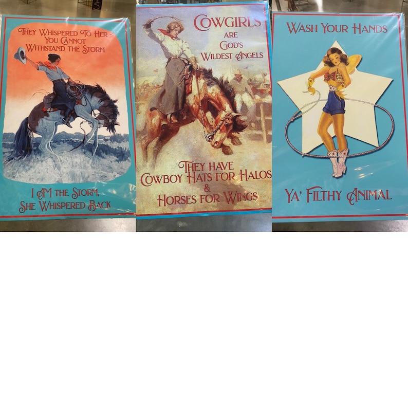 12”x18” Cowgirl Posters ** Made to Order, Please Allow 1-2 Weeks - Etsy