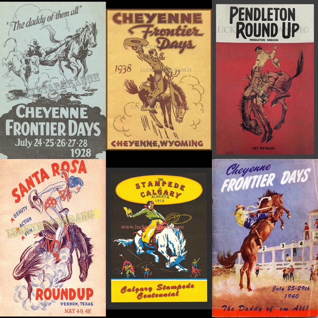 18”x24” Vintage Rodeo Poster Prints ***preorder 2-3 Weeks - Etsy