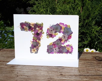 Personalised 72nd Birthday Card for Him 72 Seventy Two Years Old Dad ...