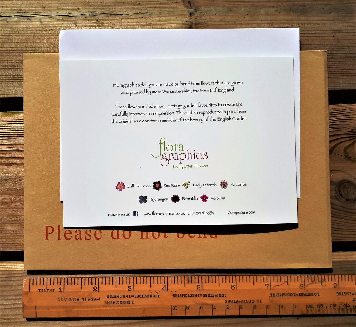 Personalised Number 41 Card Pressed Flower PRINT - Etsy UK