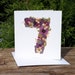 Personalised No 7 Card, Pressed Flower PRINT - Etsy