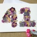 Personalised Number 41 Card, Pressed Flower PRINT - Etsy UK