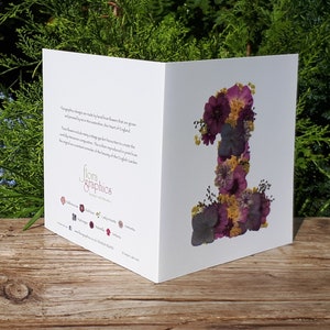 Personalised No 1 Card, Pressed Flower PRINT - Etsy