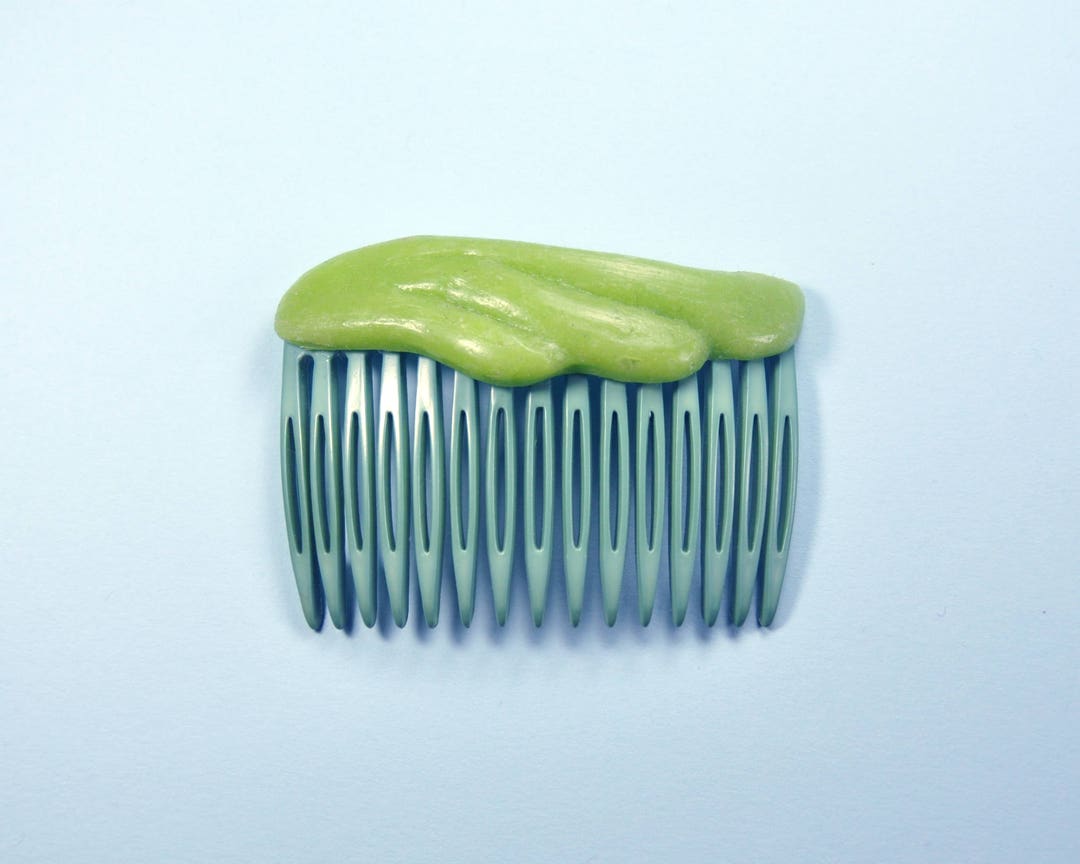 Green Comb With Soft Silicone Decoration - Etsy