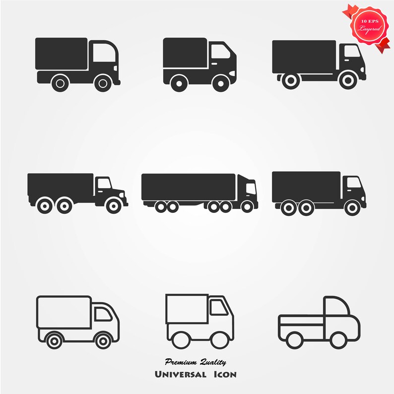 LKW-Symbol-Set Transport-Symbole Auto-Symbol Van-Symbol | Etsy