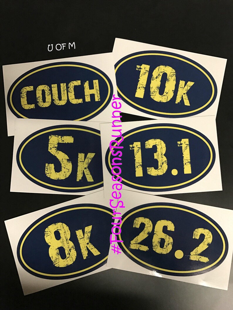 Window Decal Sticker Couch 5k 8k 10k 13.1 26.2 Runner | Etsy
