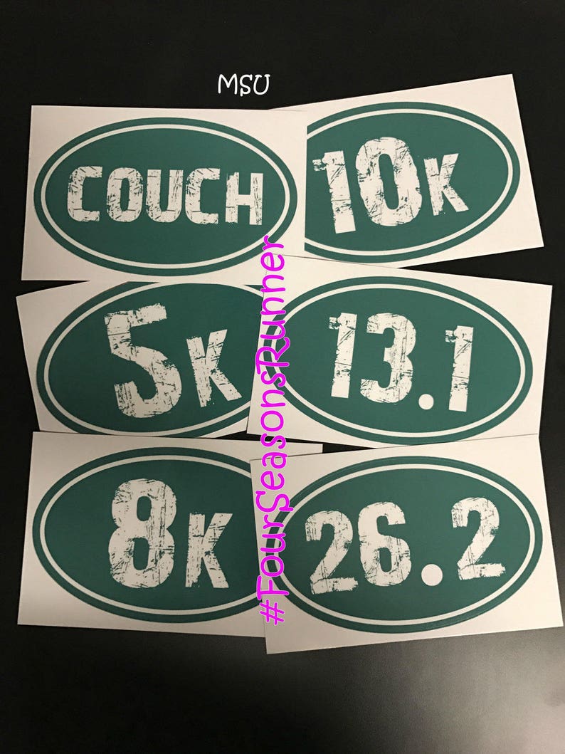 Window Decal Sticker Couch 5k 8k 10k 13.1 26.2 Runner | Etsy