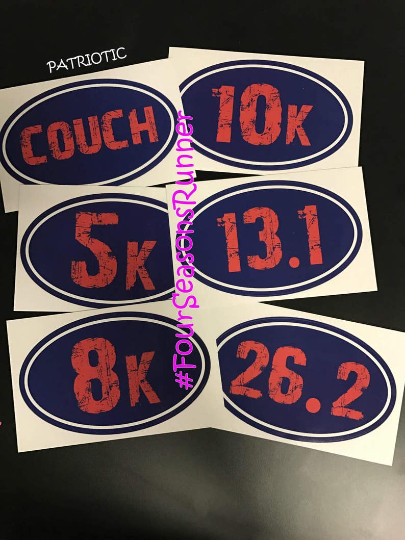 Window Decal Sticker Couch 5k 8k 10k 13.1 26.2 Runner | Etsy