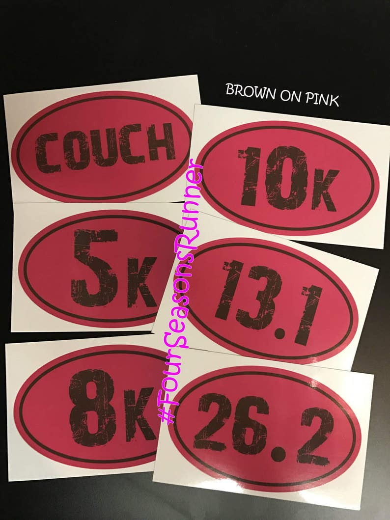 Window Decal Sticker Couch 5k 8k 10k 13.1 26.2 Runner | Etsy