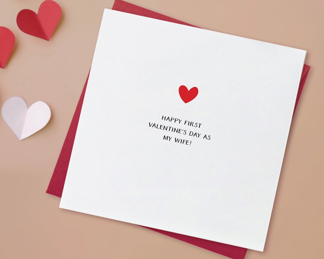 First Valentines Day as My Wife Card, First Married Valentine Card, New ...