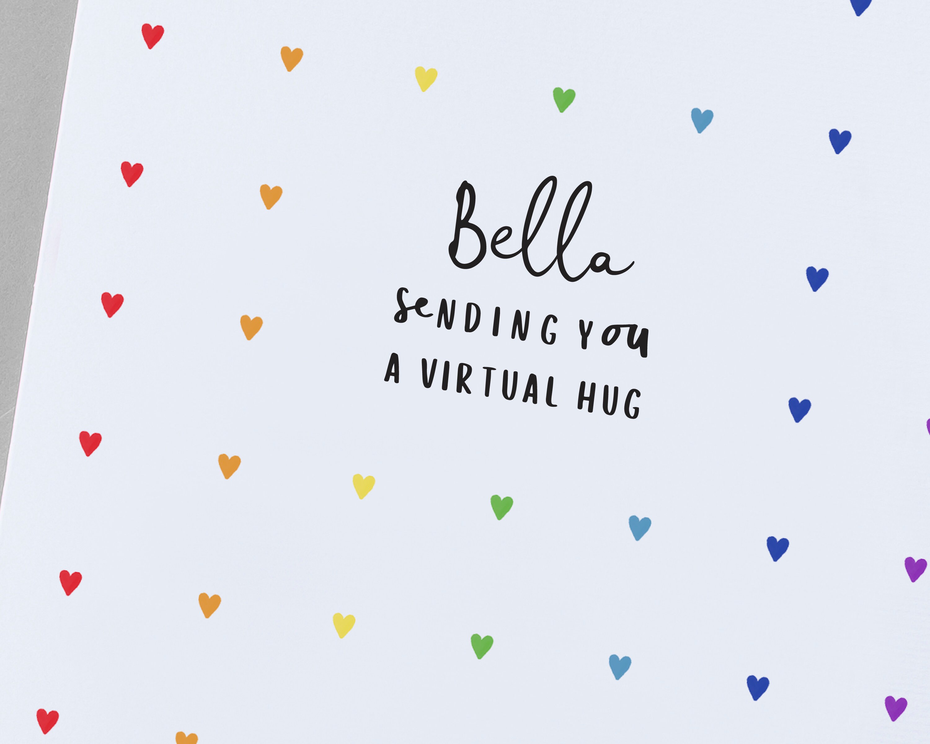 Sending Hugs Card Sending a Virtual Hug Card Sending Love | Etsy