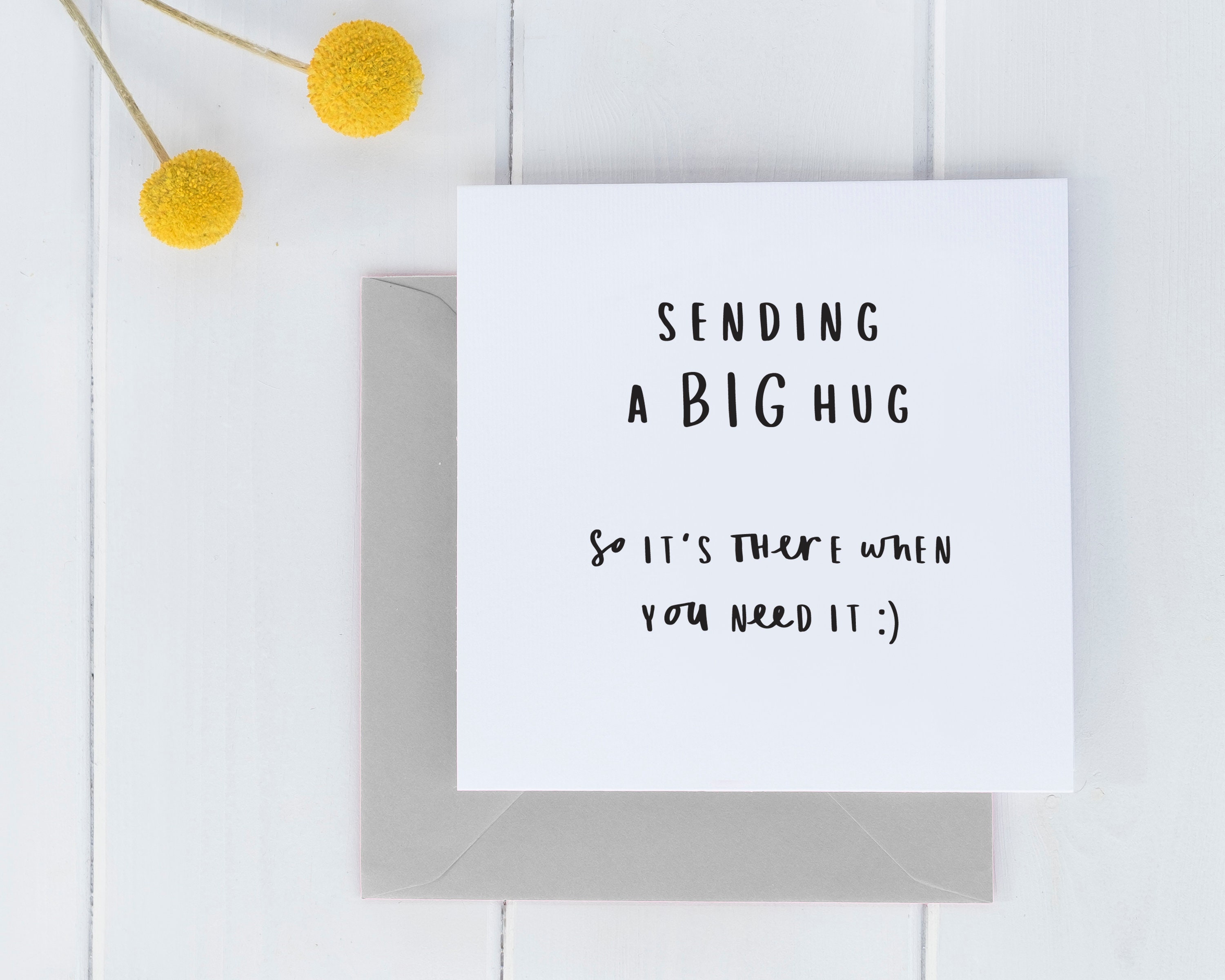 Sending A Hug Card Sending Hugs Card Thinking of You Card - Etsy UK