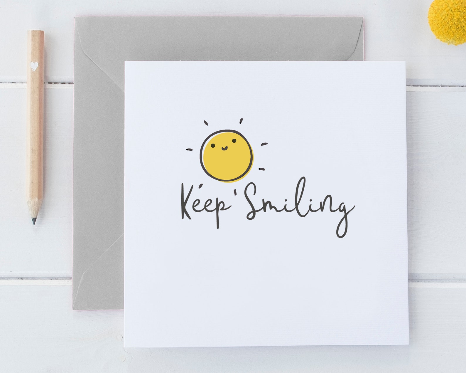 Keep Smiling Card Thinking of You Card Sending Love Card - Etsy UK