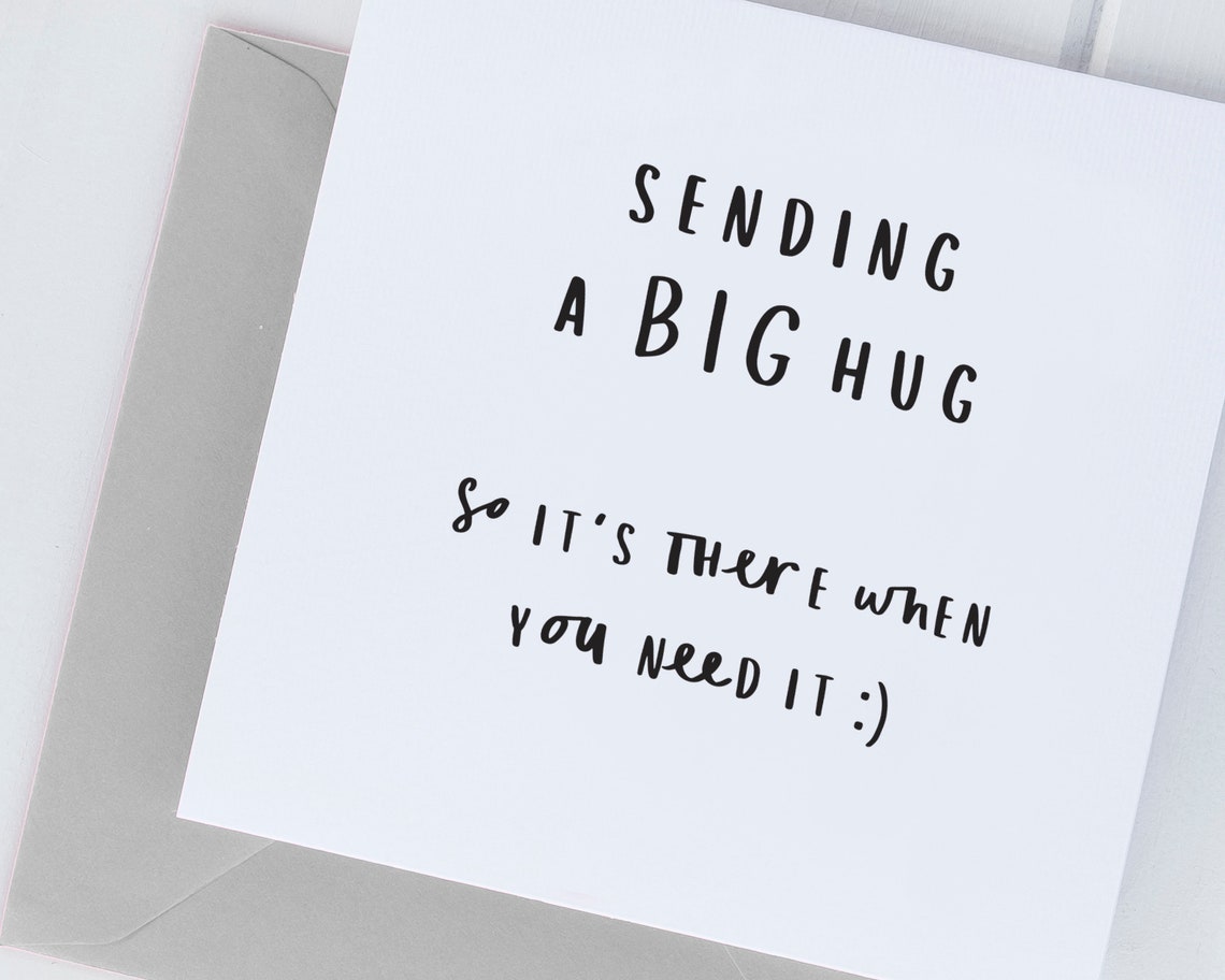 Sending A Hug Card Sending Hugs Card Thinking of You Card - Etsy UK