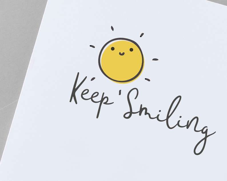 Keep Smiling Card Thinking of You Card Sending Love Card - Etsy UK