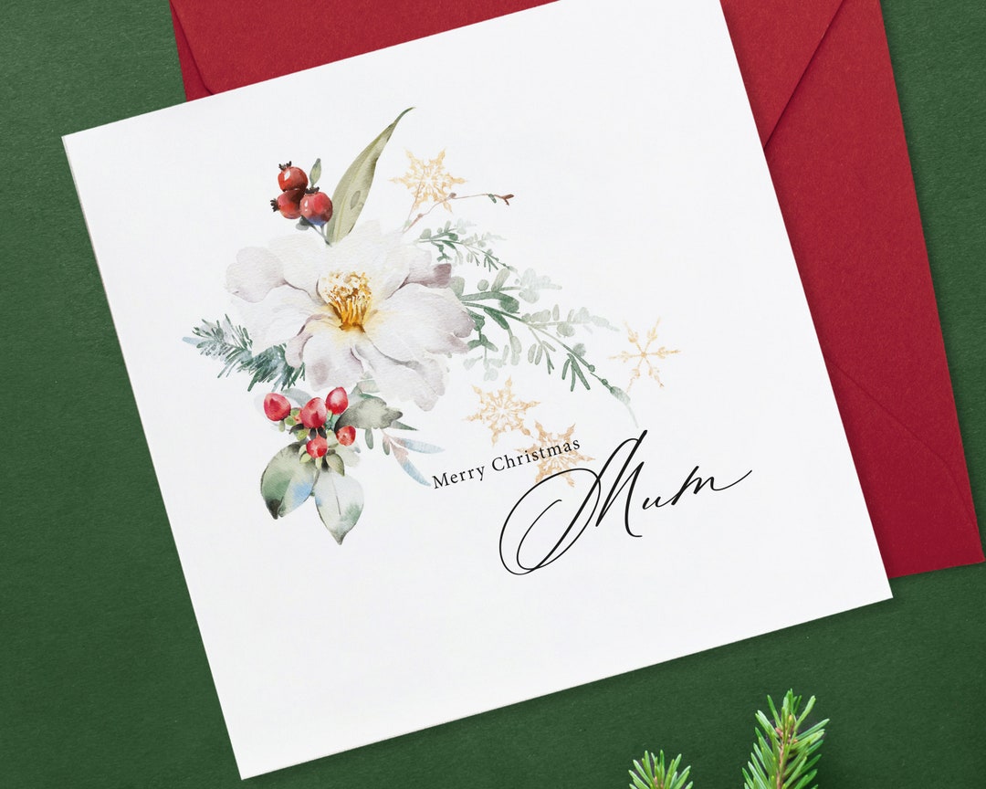 Mum Christmas Card Christmas Card Mum Luxury Christmas Card - Etsy UK