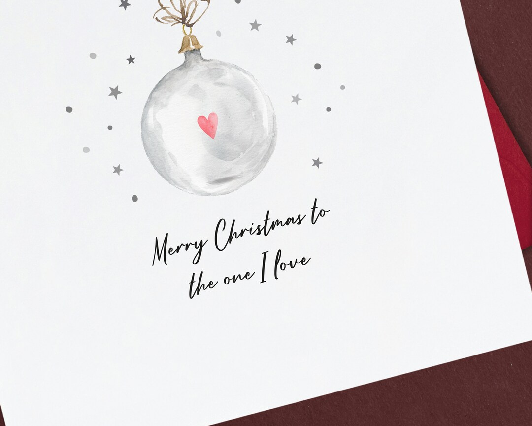 One I Love Christmas Card Love Christmas Card Boyfriend - Etsy UK