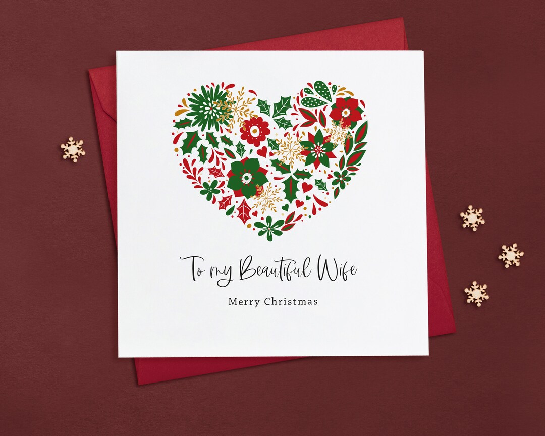 Christmas Card for Wife, Wife Christmas Card, Christmas Card Wife ...