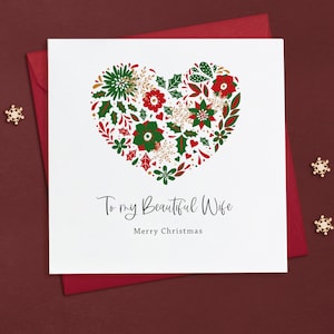 Christmas Card for Wife, Wife Christmas Card, Christmas Card Wife ...