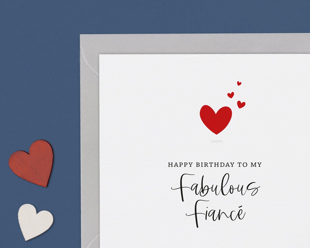 Fiance Birthday Card, Birthday Card Fiance, Husband to Be Birthday Card ...