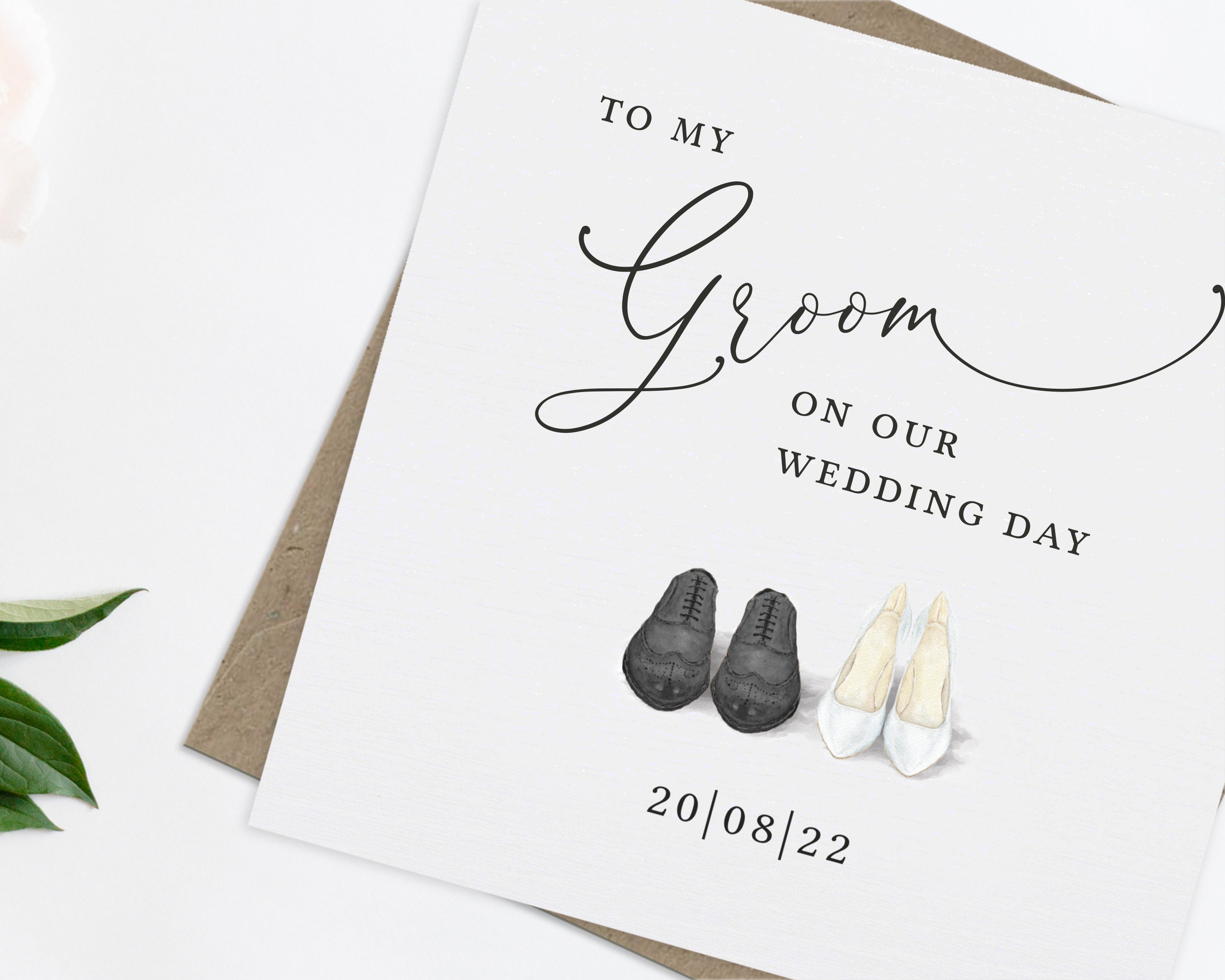 To My Groom on Our Wedding Day Card Groom Wedding Day Card | Etsy UK